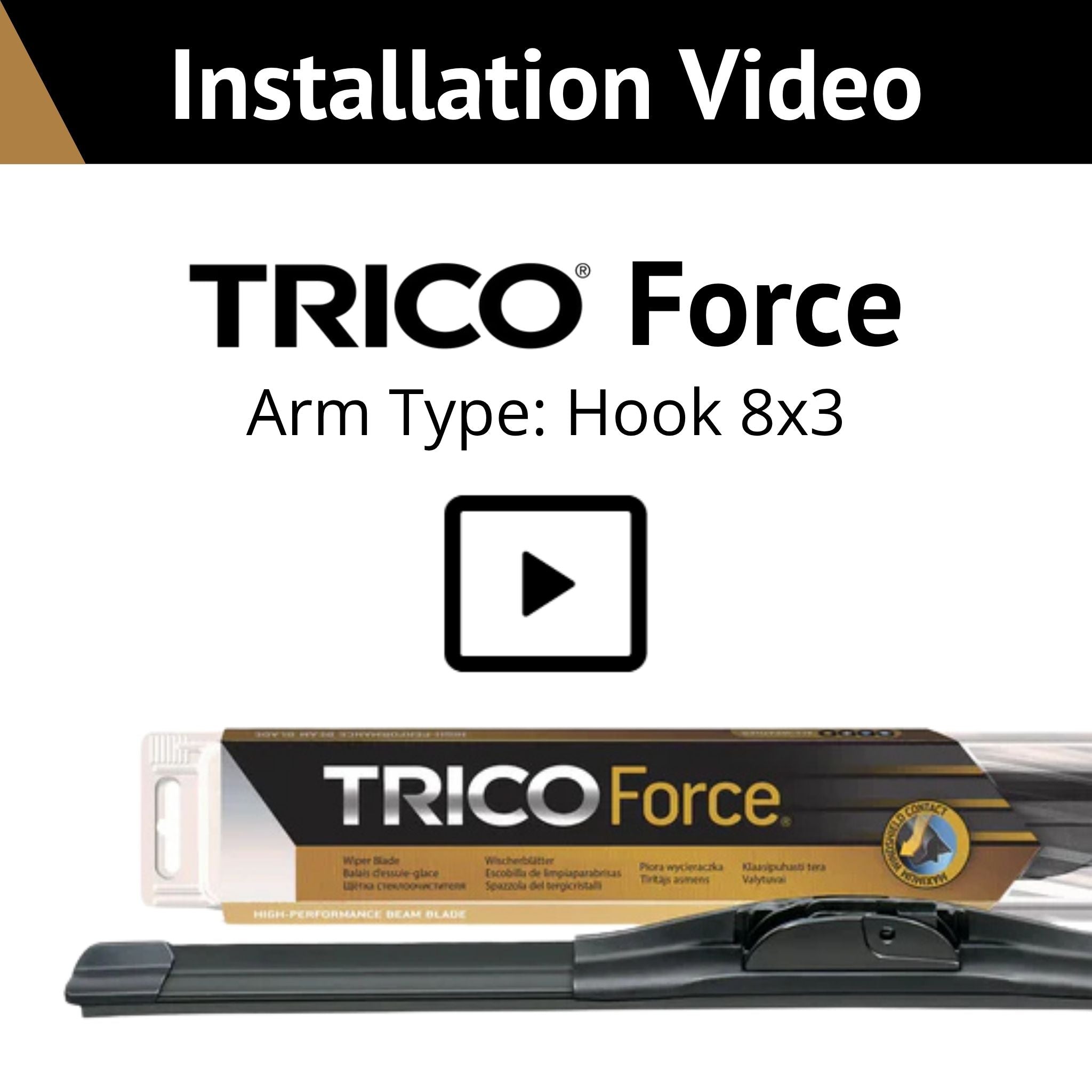 Watch TRICO Force Hook 8x3 Installation Video – Trico Products